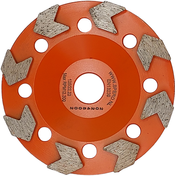 125mm GROF Arrow Diamant Komslijpschijf Coating, Lijm, Asbest & Bitumen ...