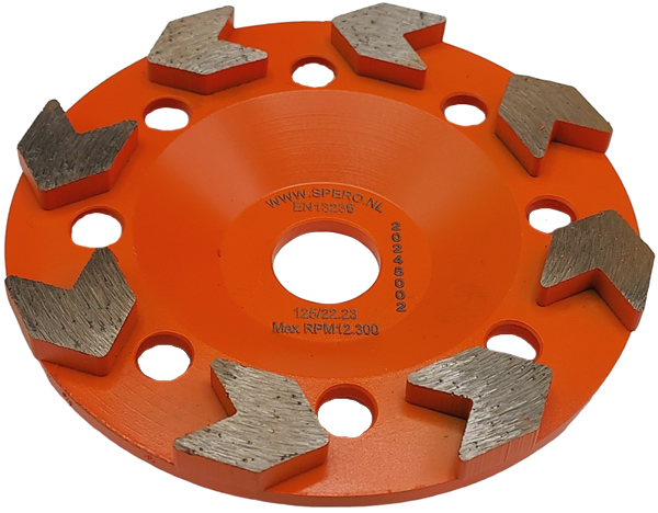 125mm GROF Arrow Diamant Komslijpschijf Coating, Lijm, Asbest & Bitumen ...